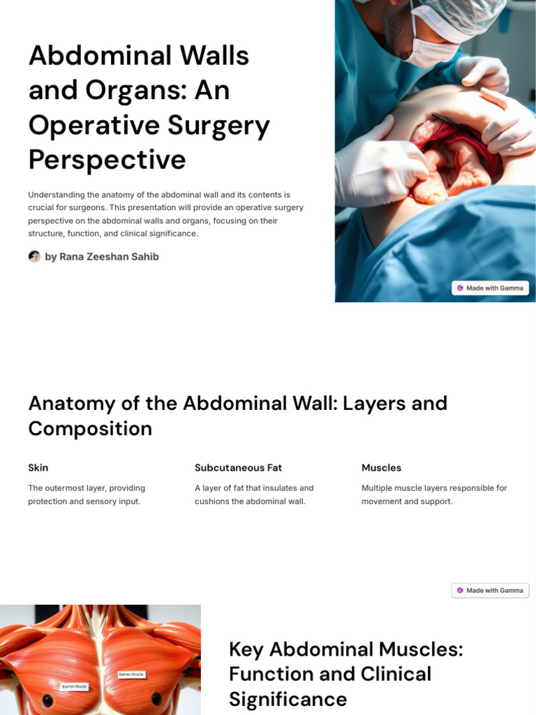 Abdominal Walls and Organs An Operative Surgery Perspective | PDF ...