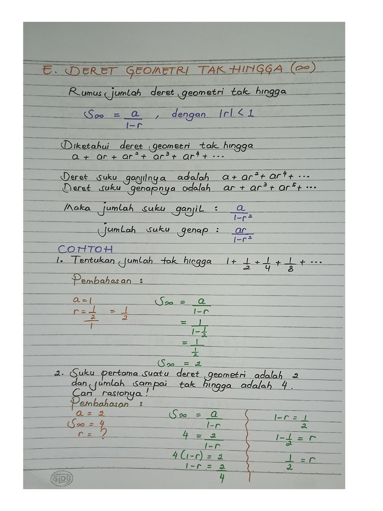 Deret Geometri Tak Hingga | PDF