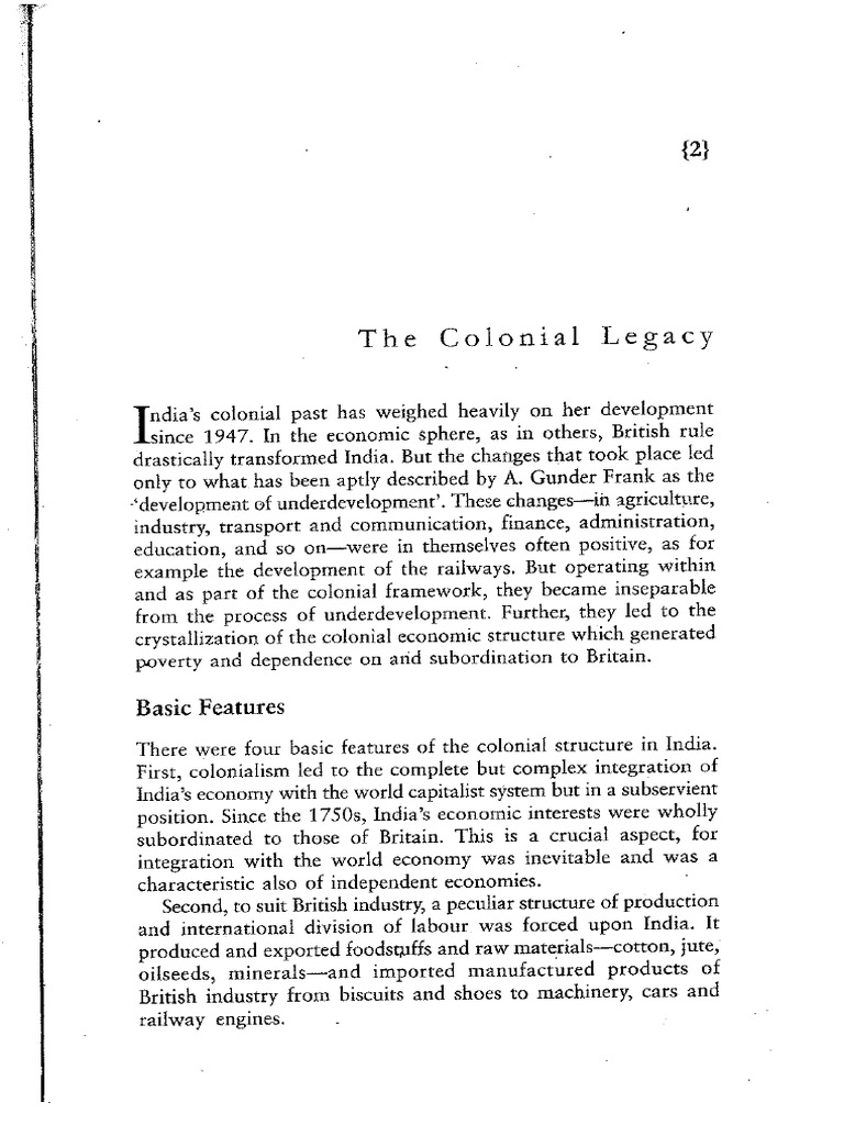 Colonial Legacy | PDF