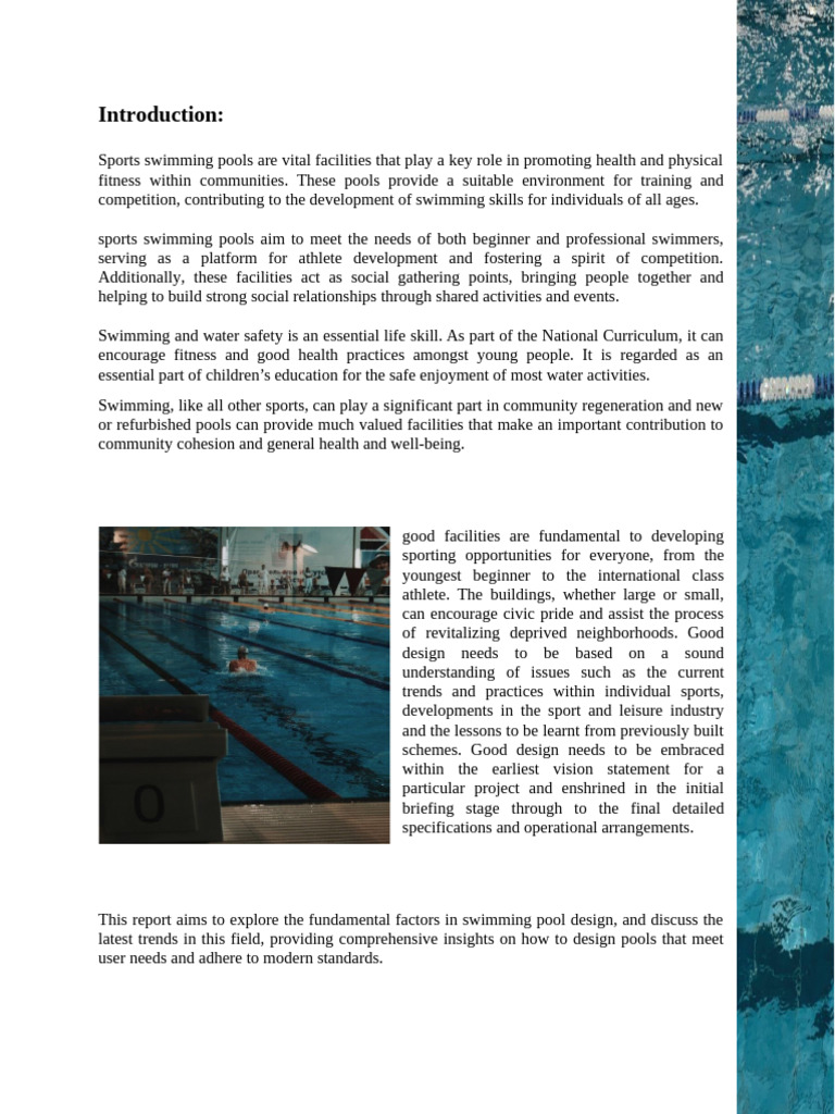 Swiming Report | PDF | Swimming Pool | Swimming