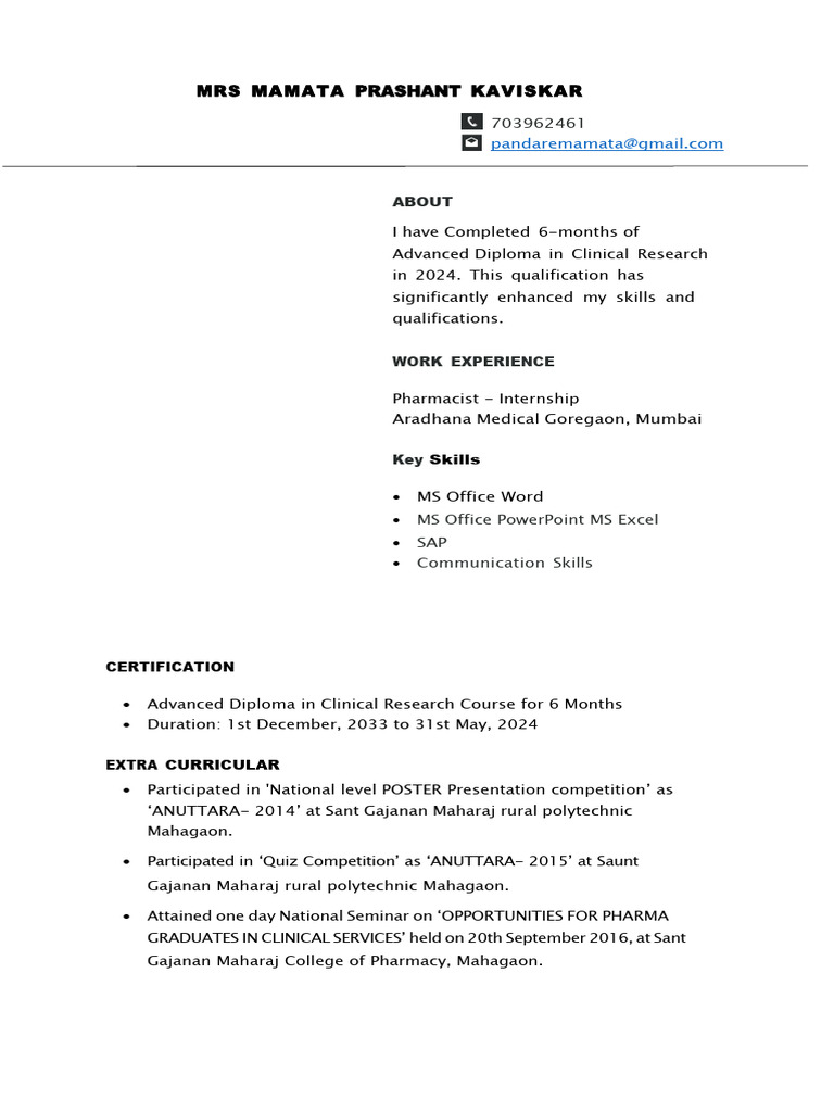 Mamata Kaviskar | PDF