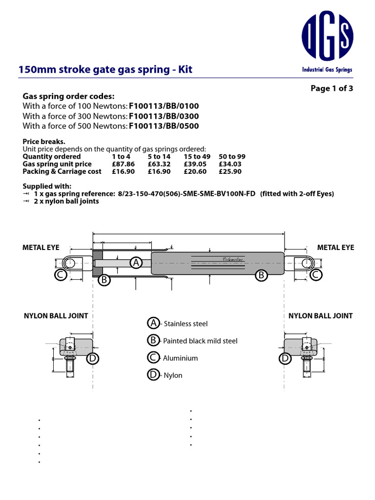 Data Gate-Springs 150mm 1217 | PDF | Mechanical Engineering