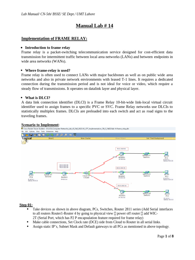4.14 - Lab - Manual - 14 - CN - Implementation of FRAME RELAY | PDF | Computer Network ...