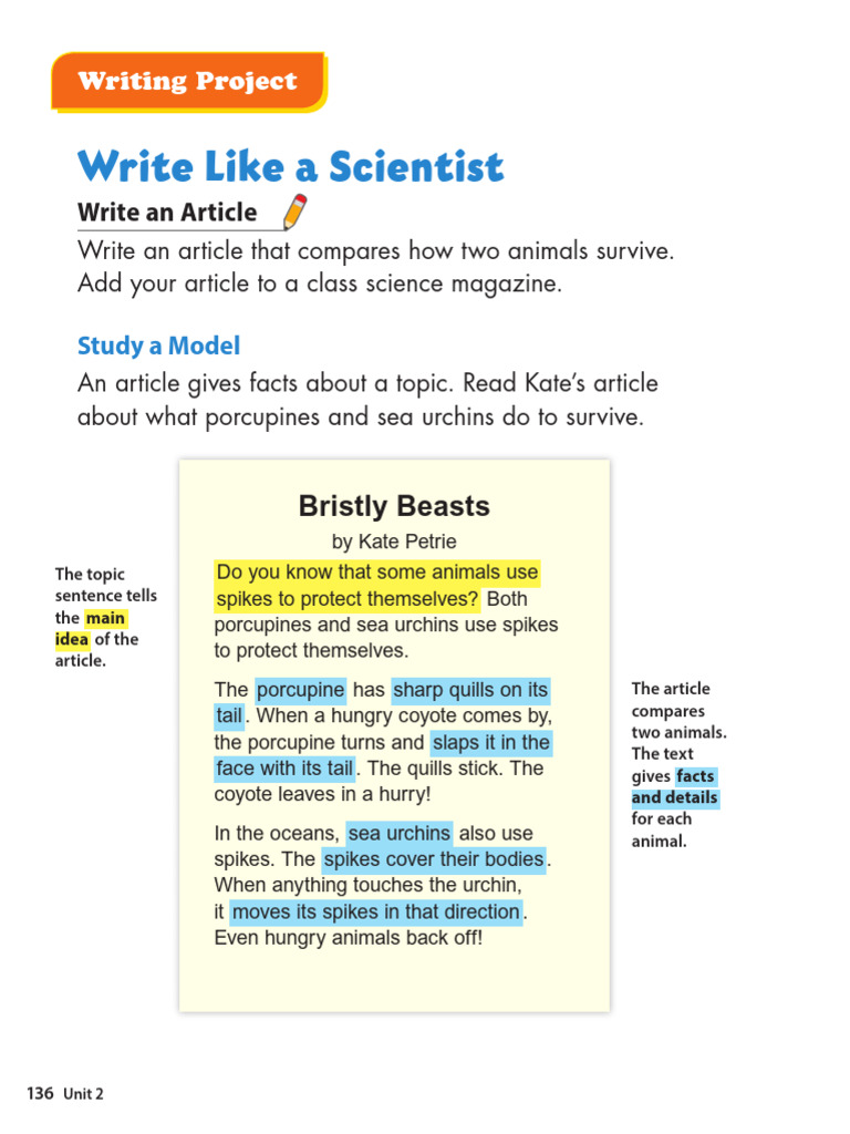 Students Book RH G2A U2 L7 WP Write Like A Scientist 191205114945 | PDF ...