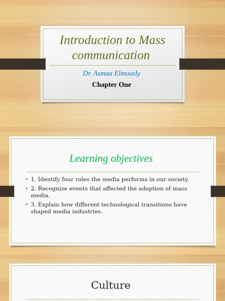 Intro To Mass Comm Chapter 1 | PDF | Mass Media | Technological Convergence