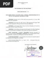 Proclamation No. 729 | PDF