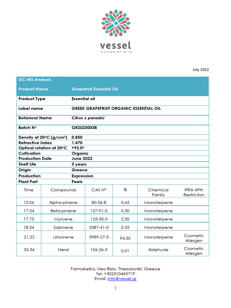 Grapefruit Illó - VESSEL - GC - 2025júl | PDF