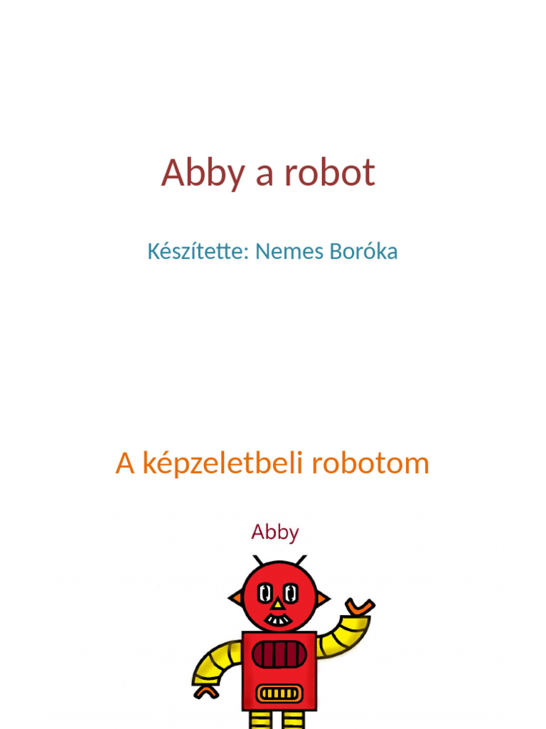 Abby A Robot | PDF