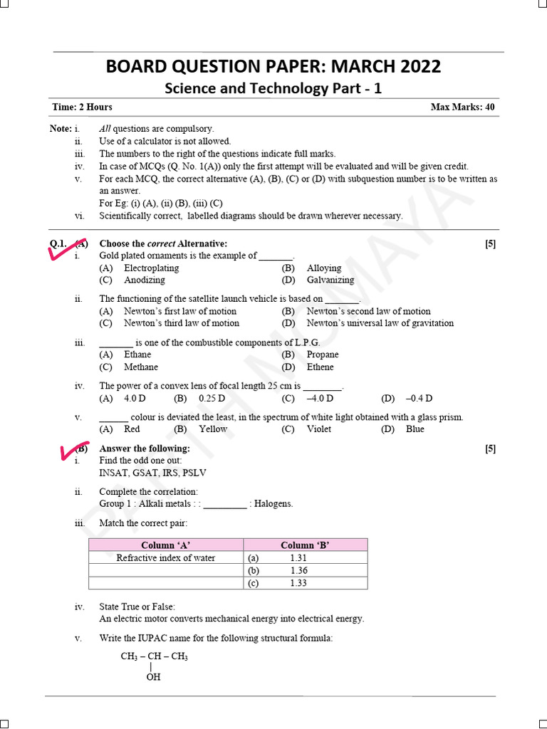 Science PYQ Activity Questions | PDF | Menstrual Cycle