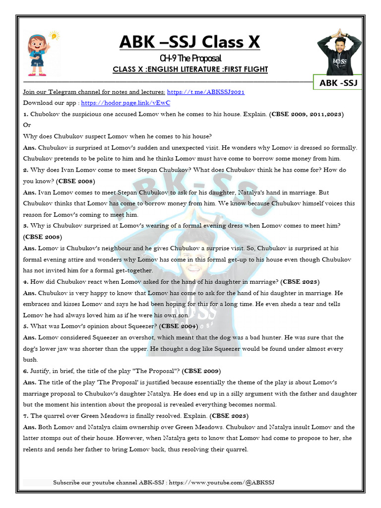 PYQs CH-9 The Proposal | PDF | Art