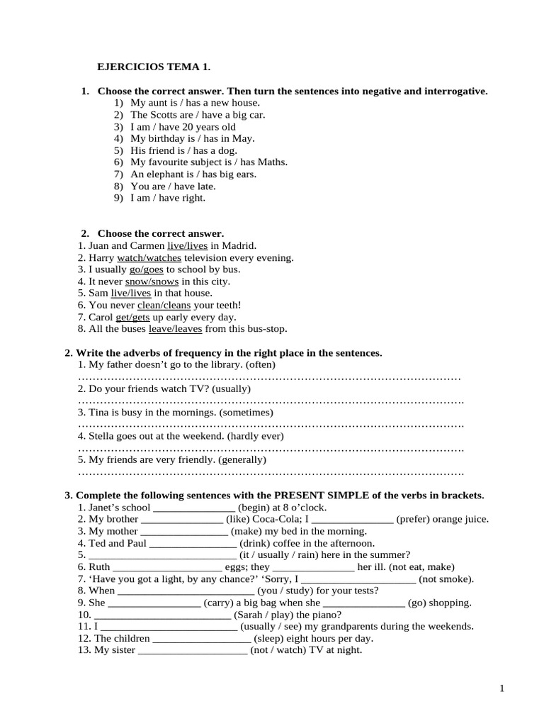 Ejercicios Tema 1 | PDF | Home & Garden