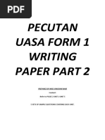 Pecutan Uasa Form 1 Writing Paper Part 2 | PDF