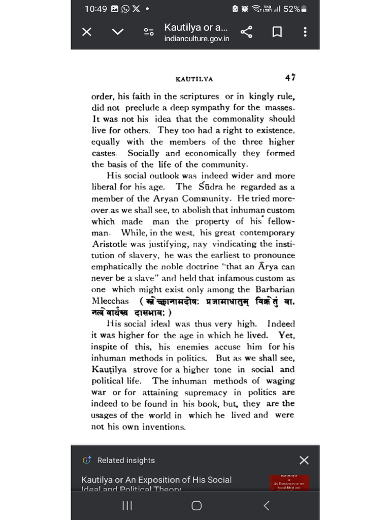 Ethics and Social Ideas of Kautilya | PDF