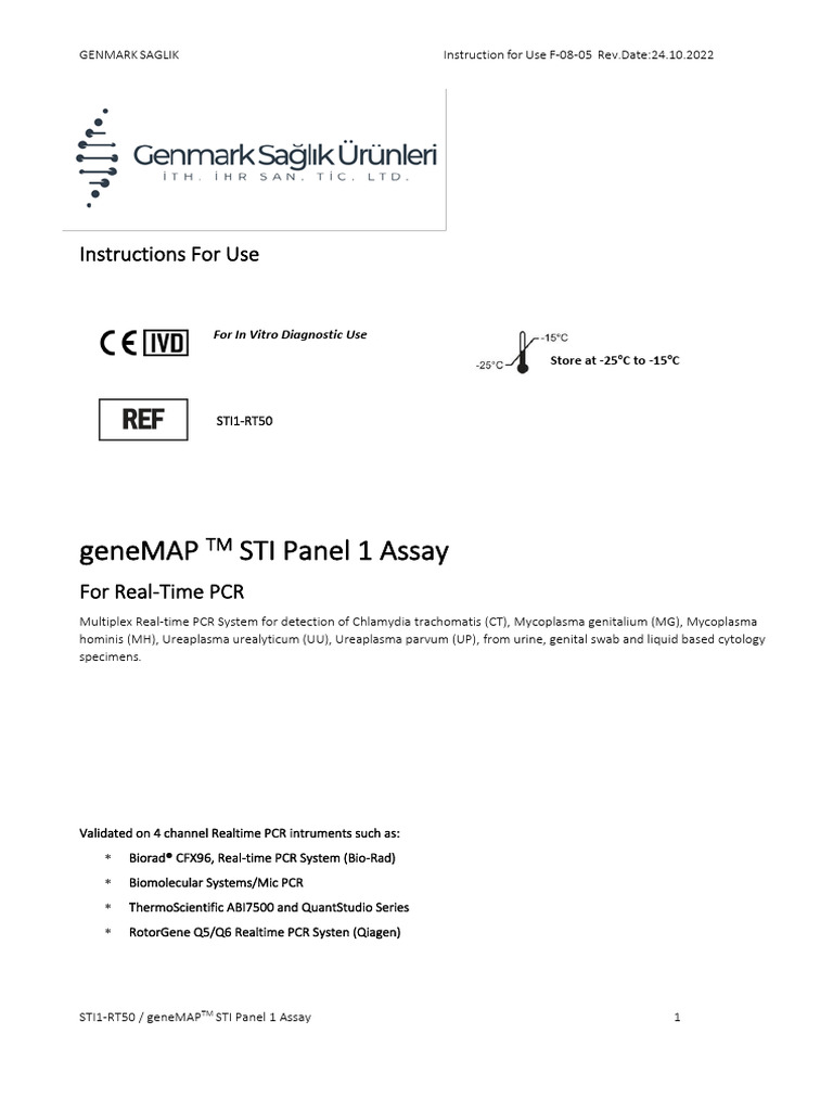 geneMAP™ STI Panel 1 Assay - ENG-V.1 | PDF | Polymerase Chain Reaction ...