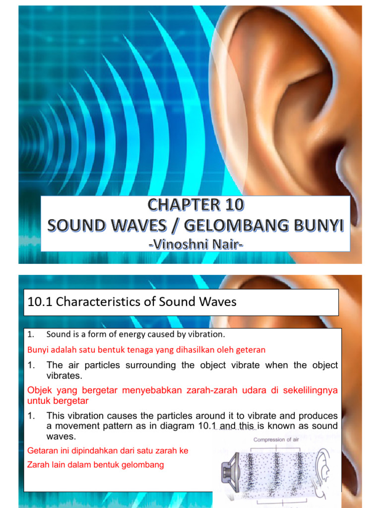 Form 2 Chapter 10 Sound Waves | PDF | Pitch (Music) | Sound