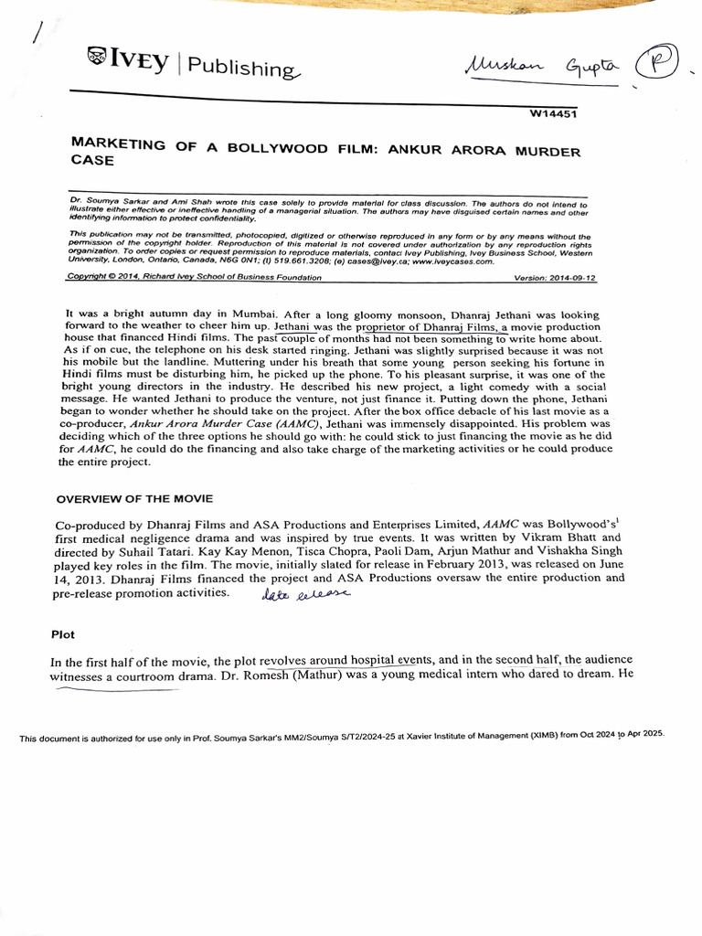 Ankur Arora Case | PDF