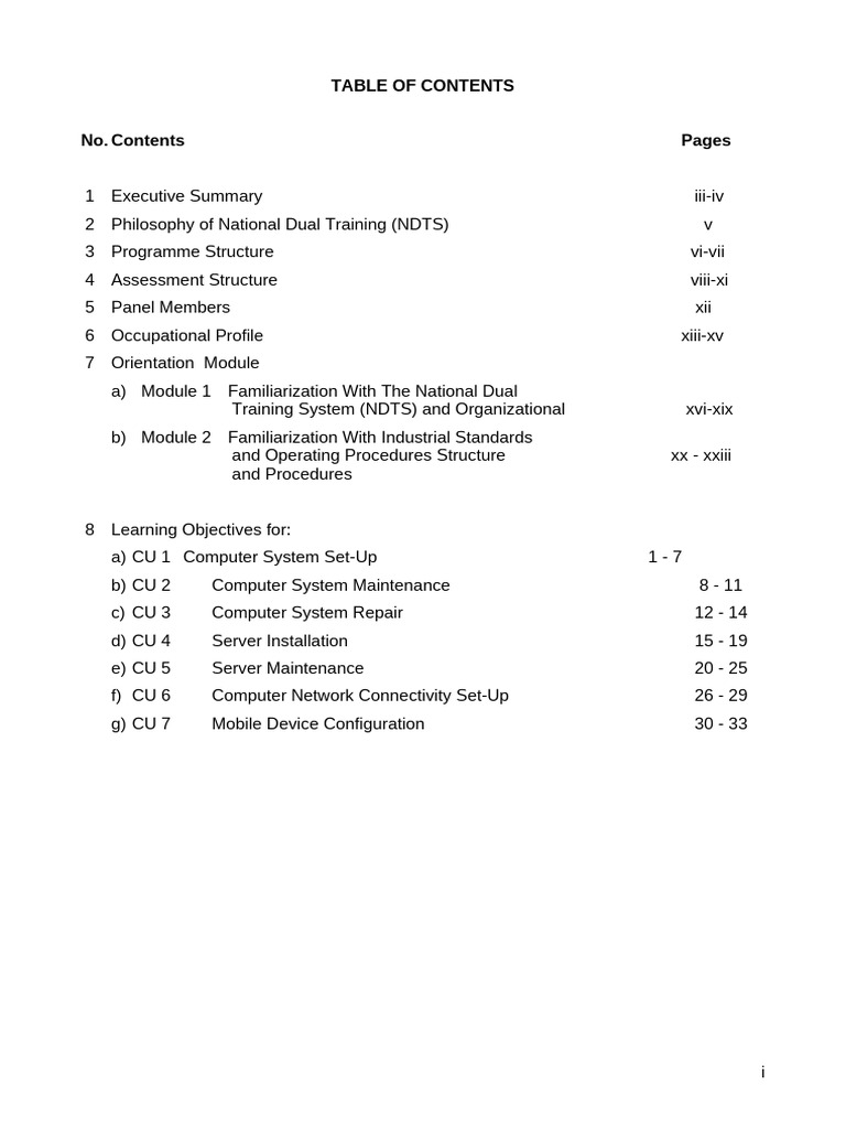 00 - Table of Content | PDF | Teaching Methods & Materials | Computers