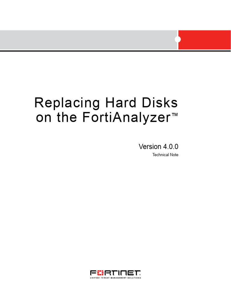 FortiAnalyzer ReplacingHardDisks TechnicalNote 05-400-96293-20090611 ...