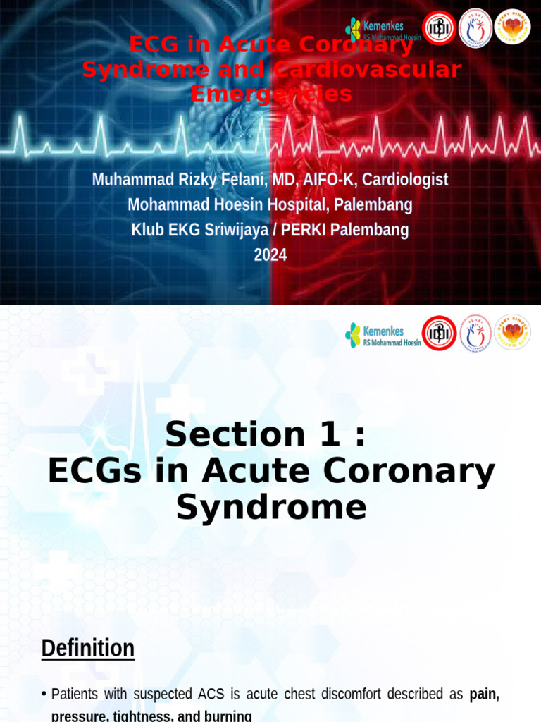 ECG in ACS and Cardiovascular Emergencies - 2024 | PDF | Myocardial ...
