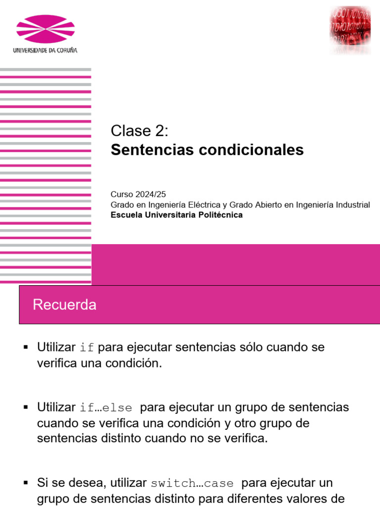 Sentencias Condicionales en C | PDF | Programa de computadora | Programación