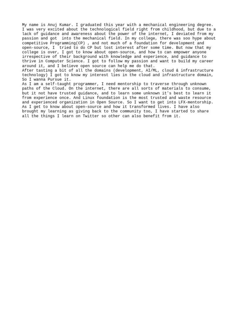 LFX Mentorship | PDF | Computers