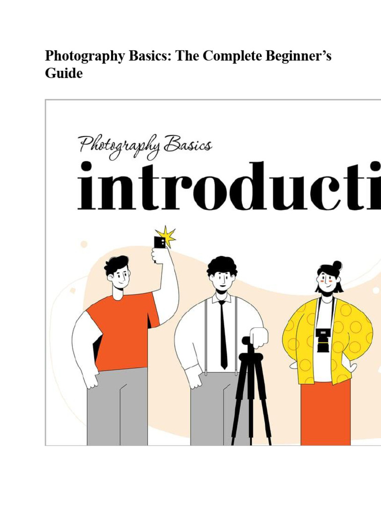 Beginner's Guide to Photography Basics | PDF