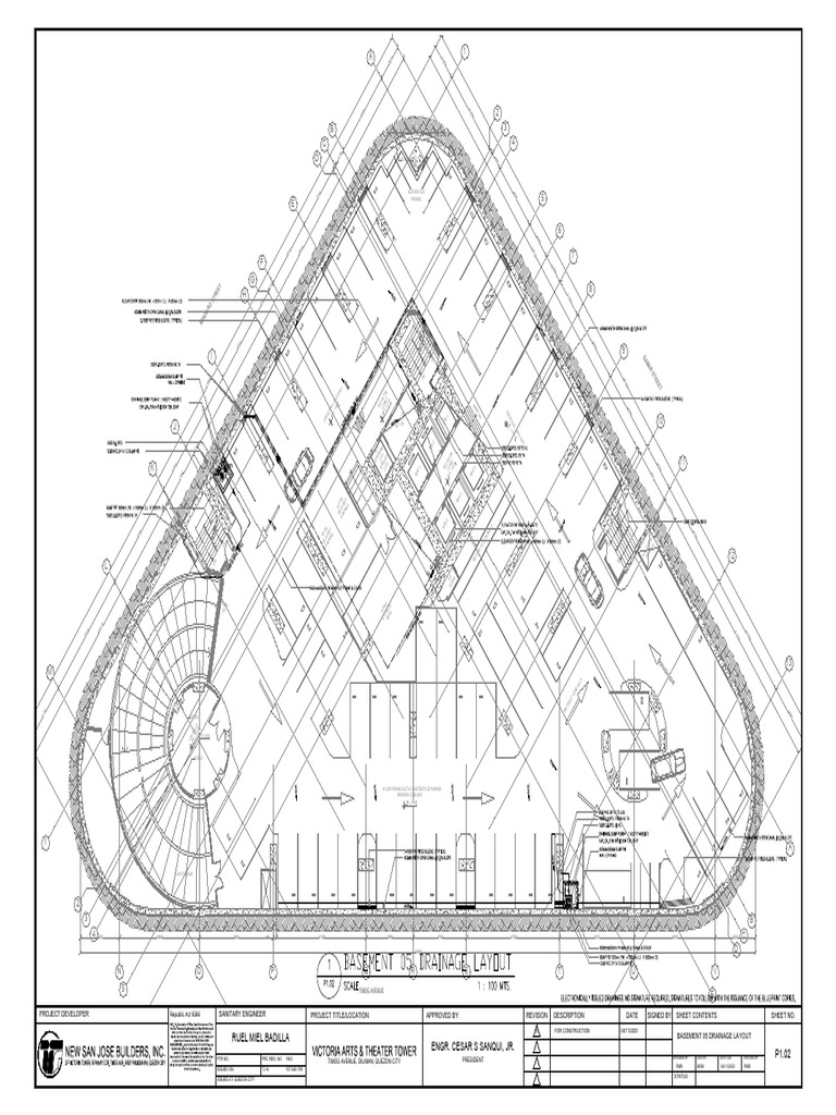 Basement Drainage Layout for Victoria Tower | PDF