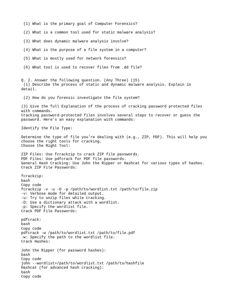 Quetions for Practice | PDF | Password | Security