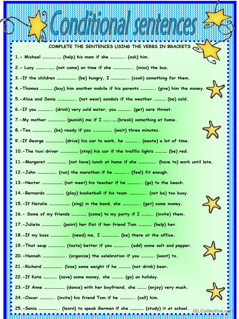 Conditional Sentences-Type 1 | PDF