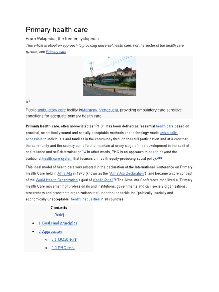Primary Health Care | PDF | Service Industries | Medicine