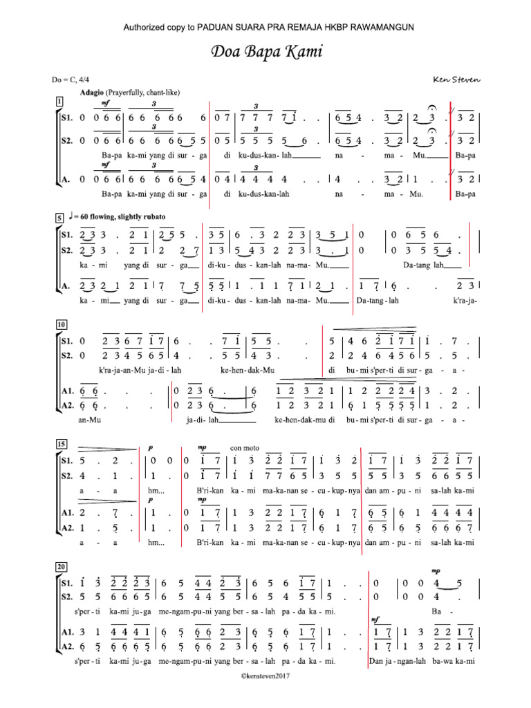 (KEN) Doa Bapa Kami SSAA - Nafas | PDF