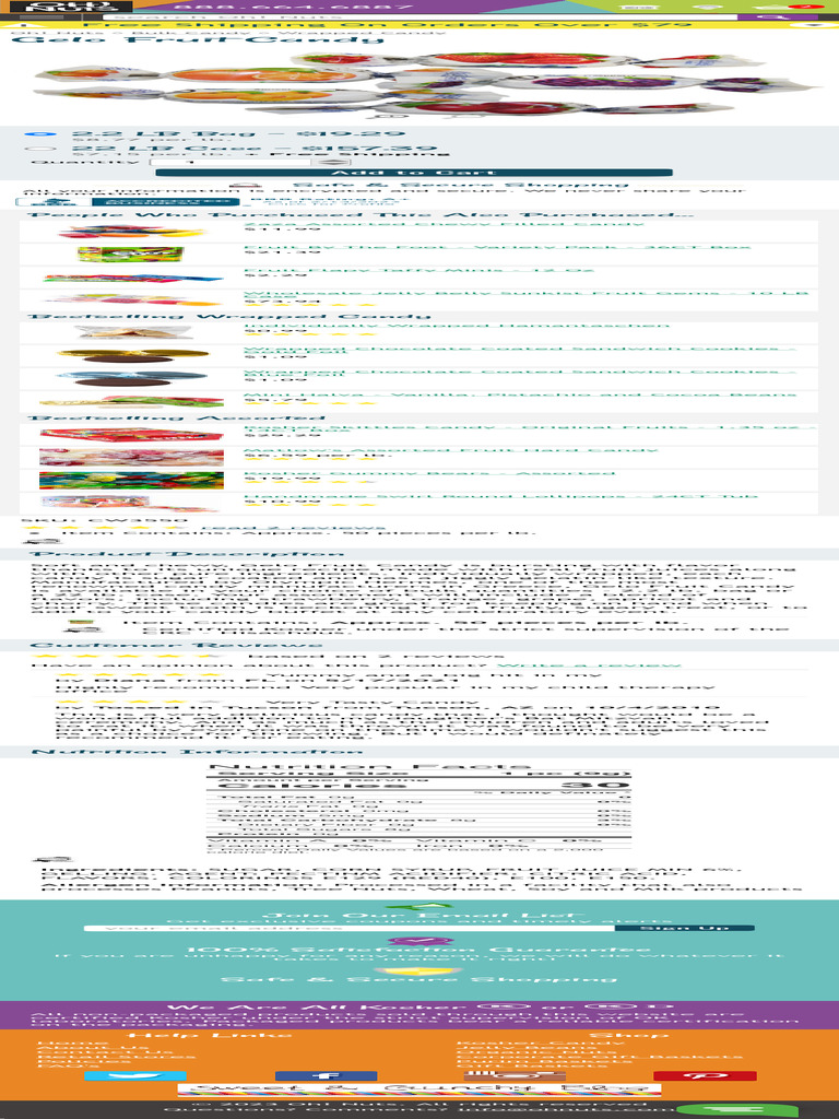Gelo Fruit Candy - Bulk Wrapped Candy - Oh! Nuts® | PDF | Candy ...