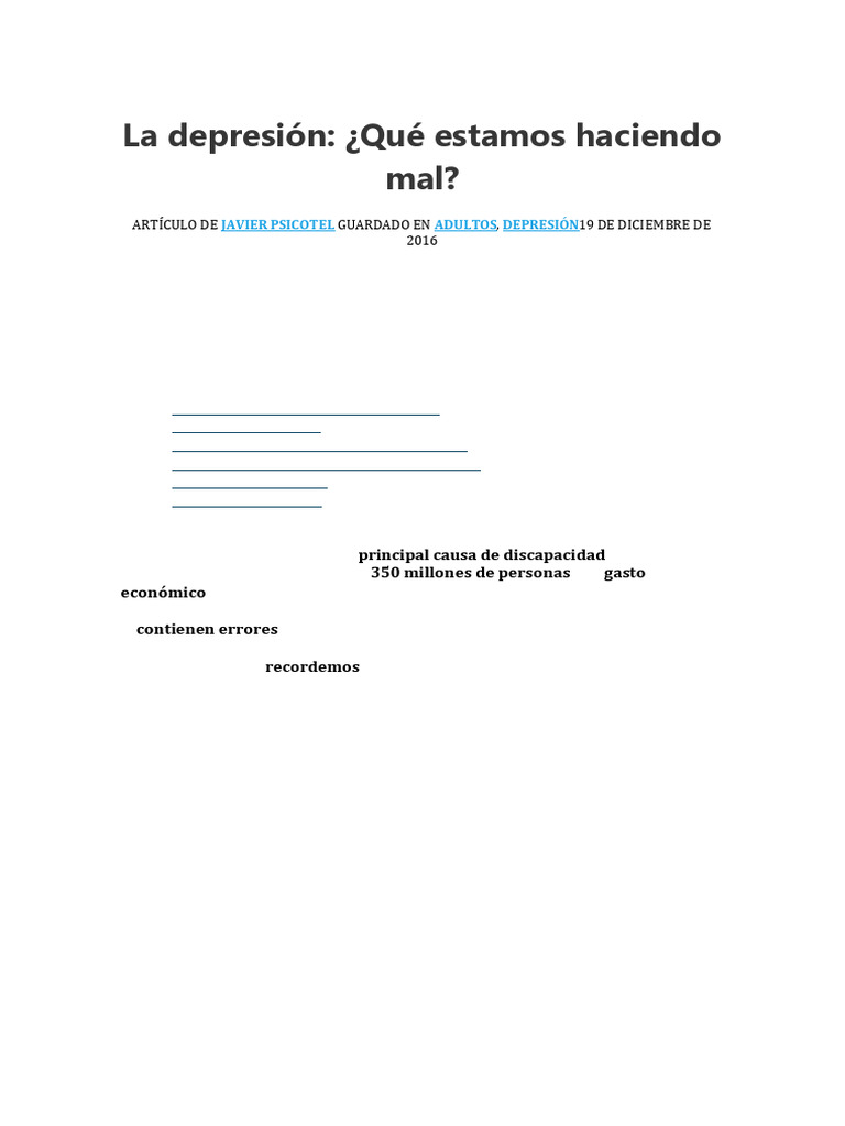 Art. 2 | PDF | Trastorno mental | Depresión (estado de ánimo)