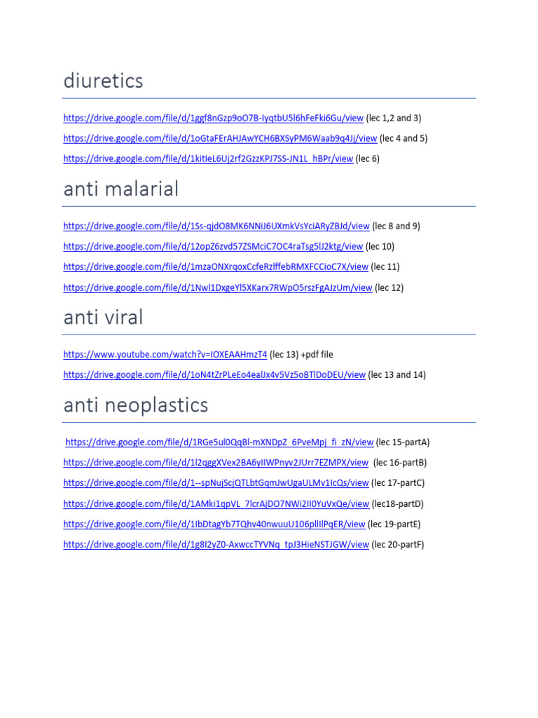 Overview of Diuretics and Their Uses | PDF | Science & Mathematics ...