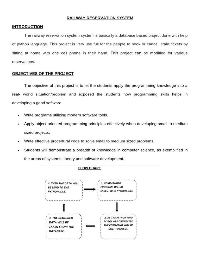 RAILWAY RESERVATION SYSTEM | PDF | User (Computing) | Computer Engineering