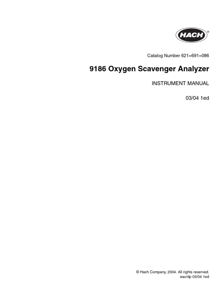 Polymetron 9186 Oxygen Scavenger Analyzer | PDF | Alternating Current ...