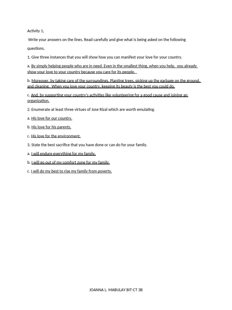 Activity 1 LWR Mabulay | PDF | Self-Improvement | Wellness