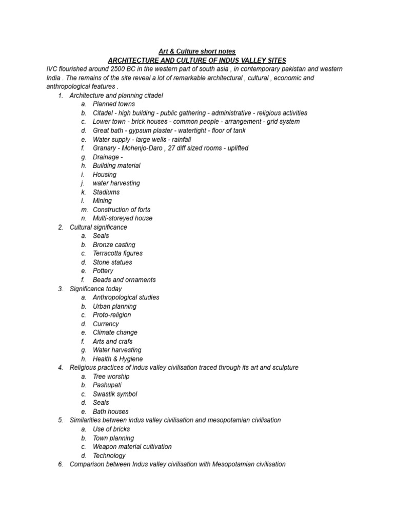 Art & Culture Short Notes | PDF | Indian Philosophy | Bhakti Movement Art & Culture Short Notes | PDF | Indian Philosophy | Bhakti Movement