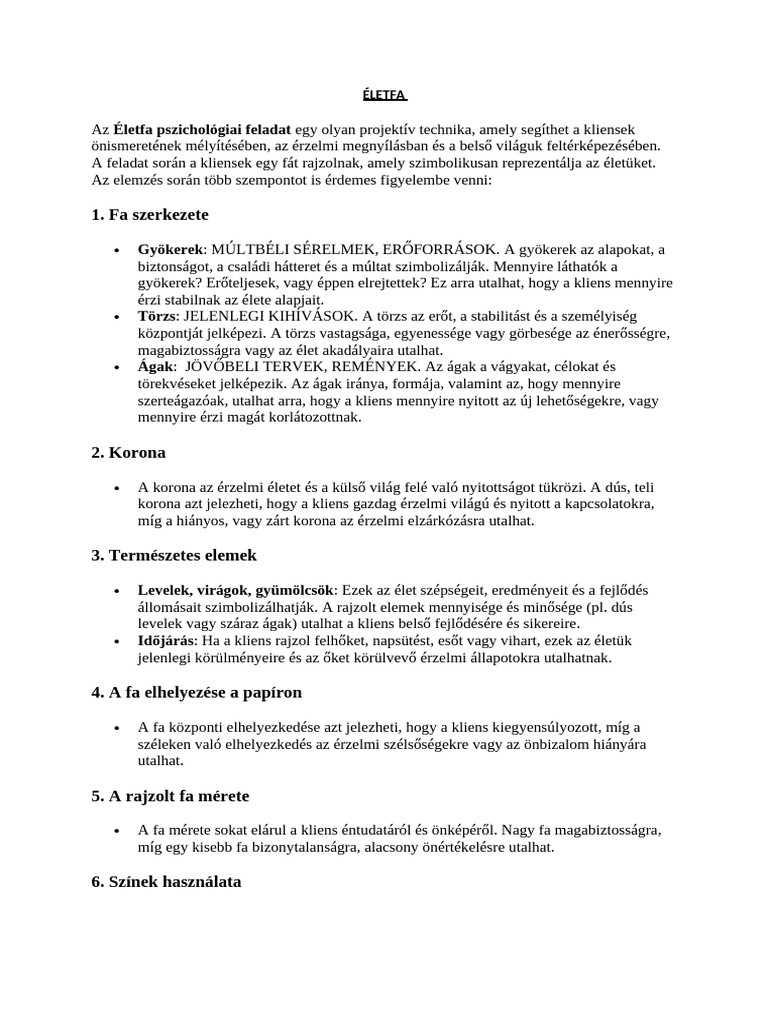 ÉLETFA | PDF