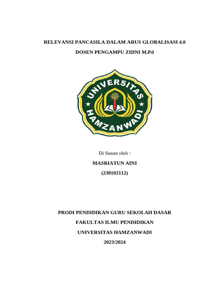 Masriatun Aini Pancasila | PDF