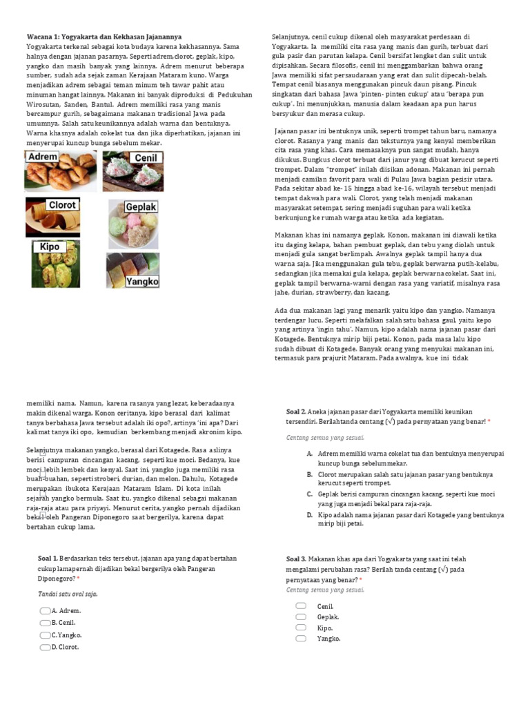 SOAL Latihan To AKM 1 Literasi | PDF