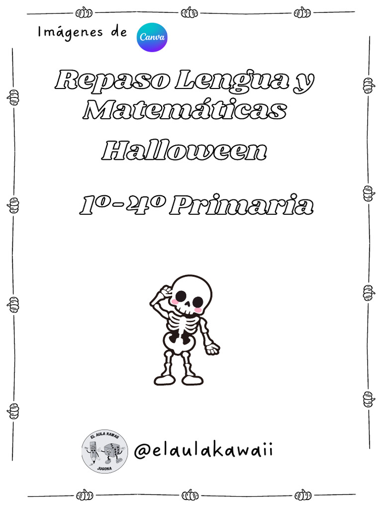 Repaso Halloween Lengua Matemáticas - @elaulakawaii | PDF