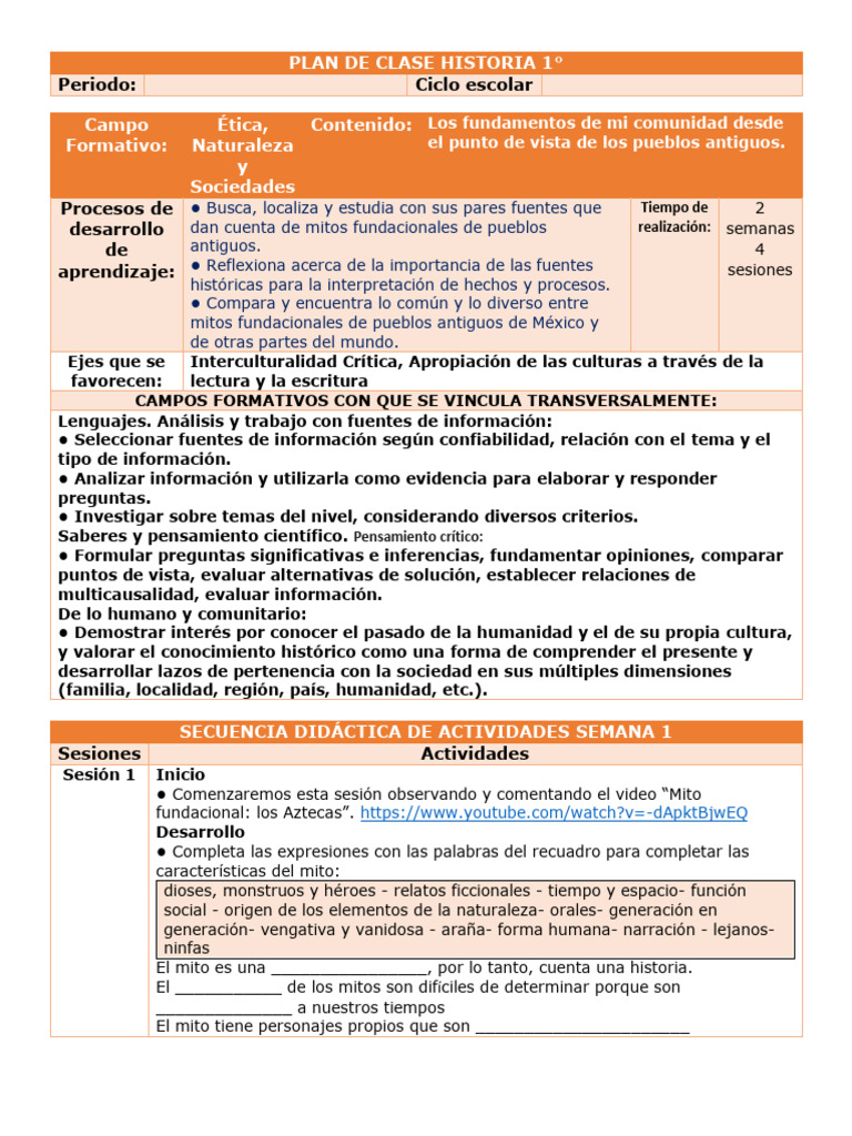 Plan Historia 1ero 1er Trimestre | PDF | Américas