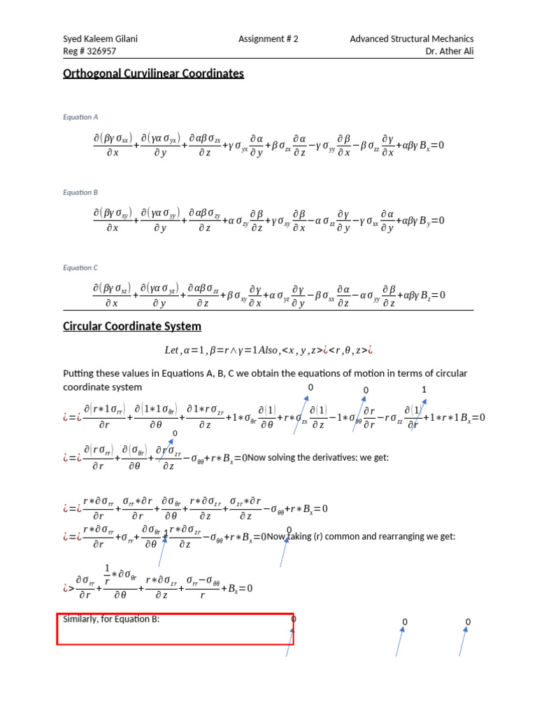 Derivation of Circular Coordinates Equations | PDF | Coordinate System ...