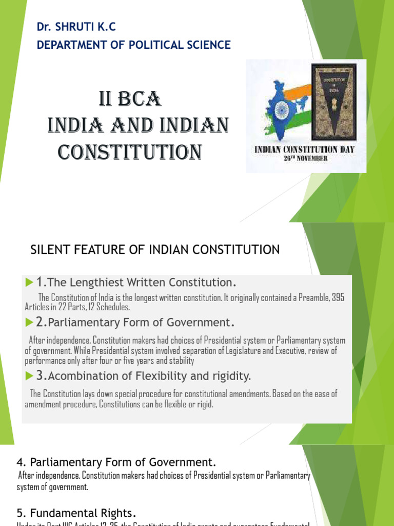 Silent Features of Indian Constitution | PDF | Citizenship | Constitution