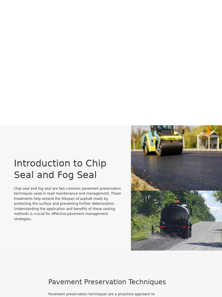Chip Seal and Fog Seal | PDF | Road Surface | Road