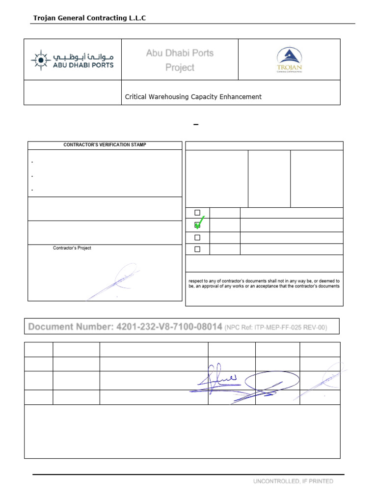 4201-232-V8-7100-08014 - 001 - CODE 2 - ITP For Central Battery System ...