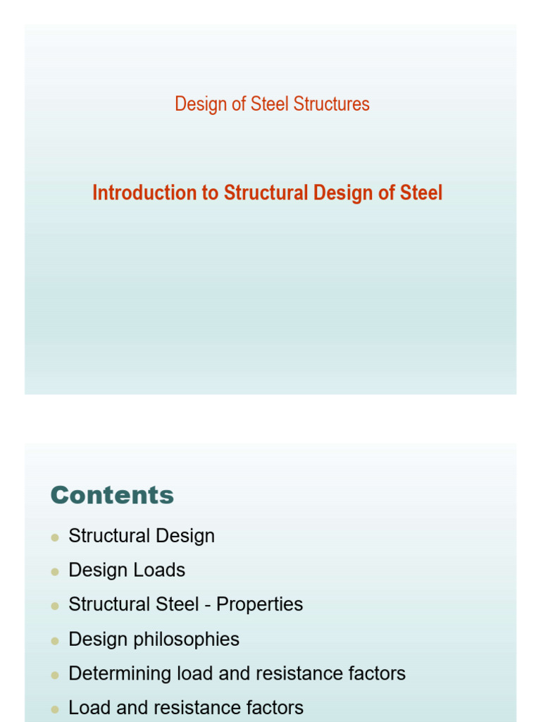 Introduction To Structural Design of Steel | PDF | Truss | Beam (Structure)