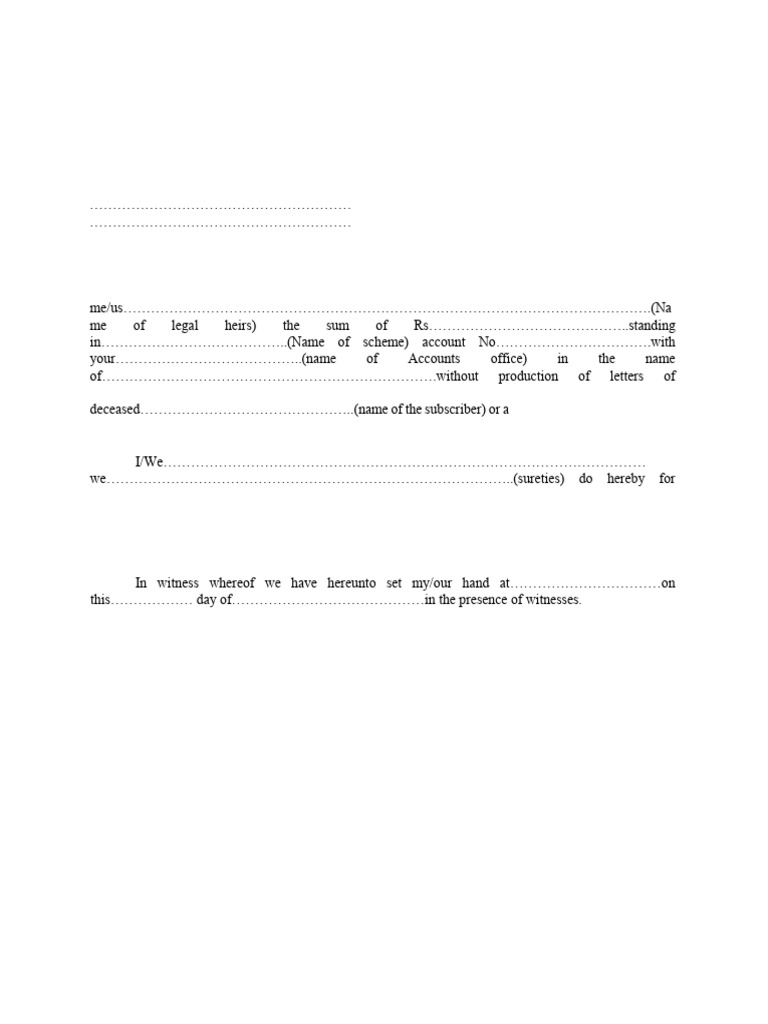 PPF FORM 15 LetterofIndemnity | PDF | Law