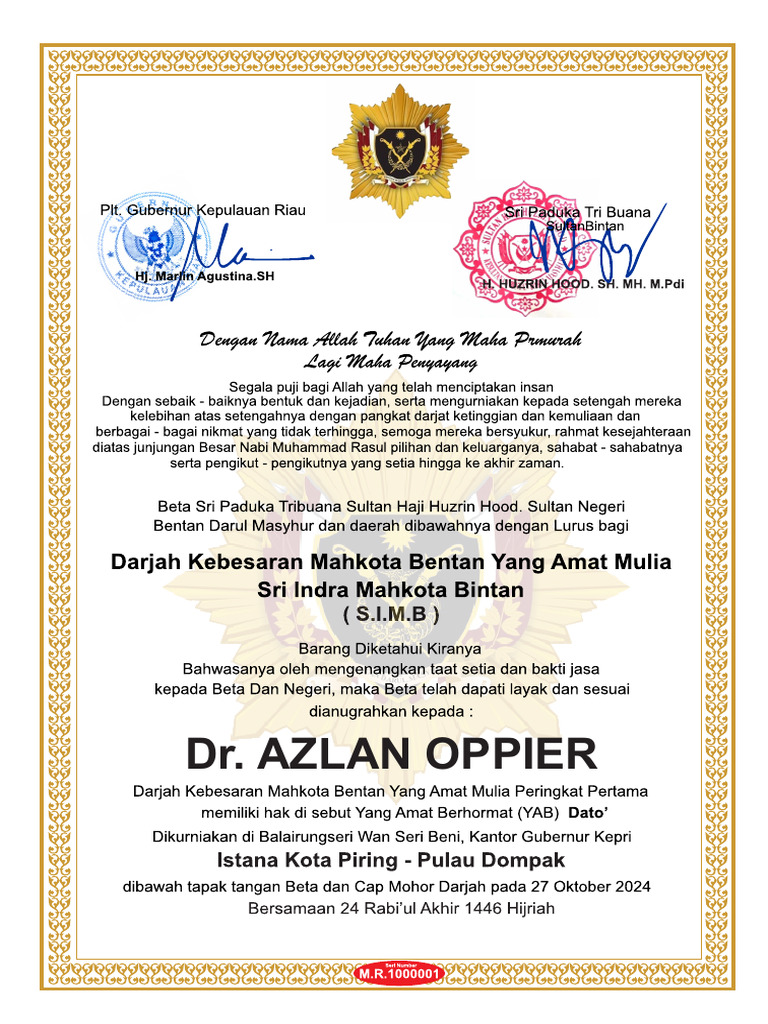 Watikah Dato Azlan | PDF